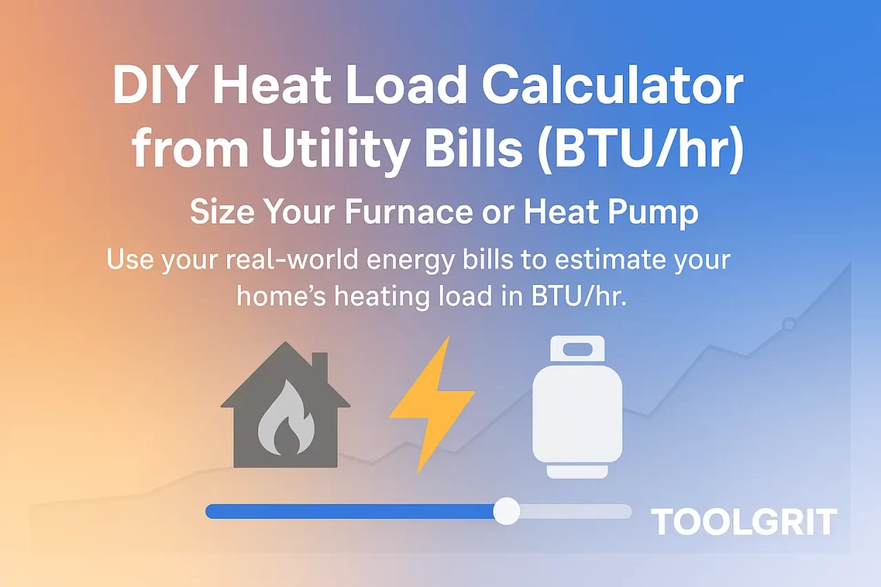 Heat Load From Bills Calculator